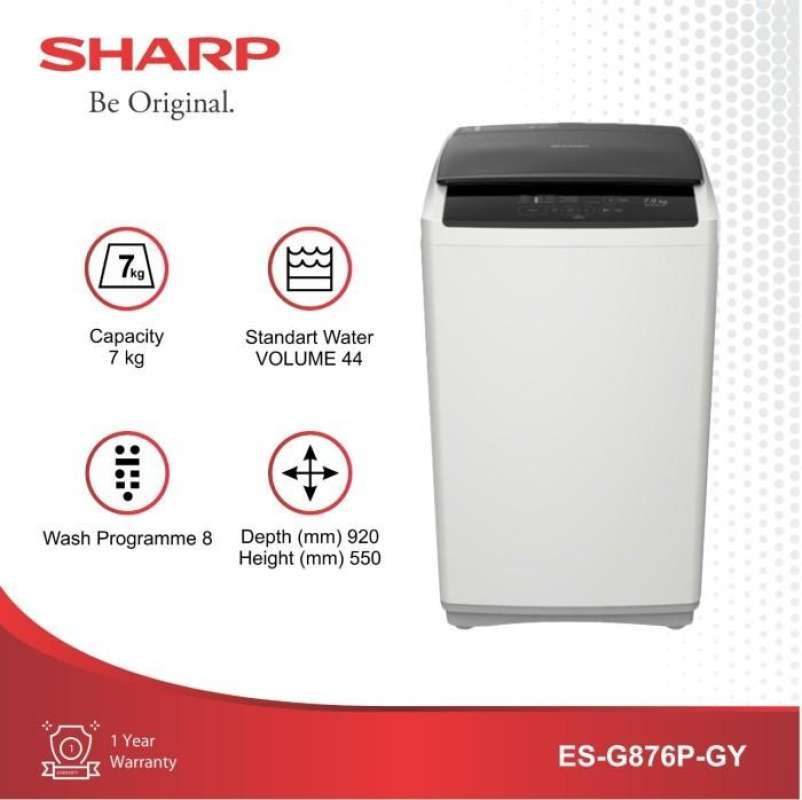 Jual MESIN CUCI SHARP ES-G876P 7 KG Top Loading di Seller Memory Elektronik - Memory Elektronik ...