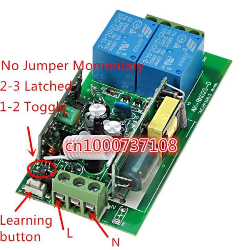Promo 220v 2ch AC wireless remote control (AC not DC) transmitter ...