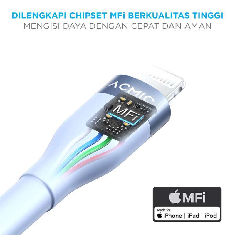 Jual Acmic Uniline Apple Mfi Cable Original Kabel Data Fast Charging ...