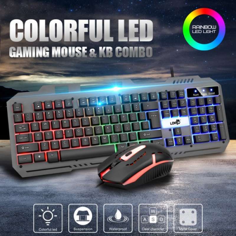 Promo LDKAI Keyboard Mouse Gaming / Gaming Keyboard LED RGB Set LOKai ...