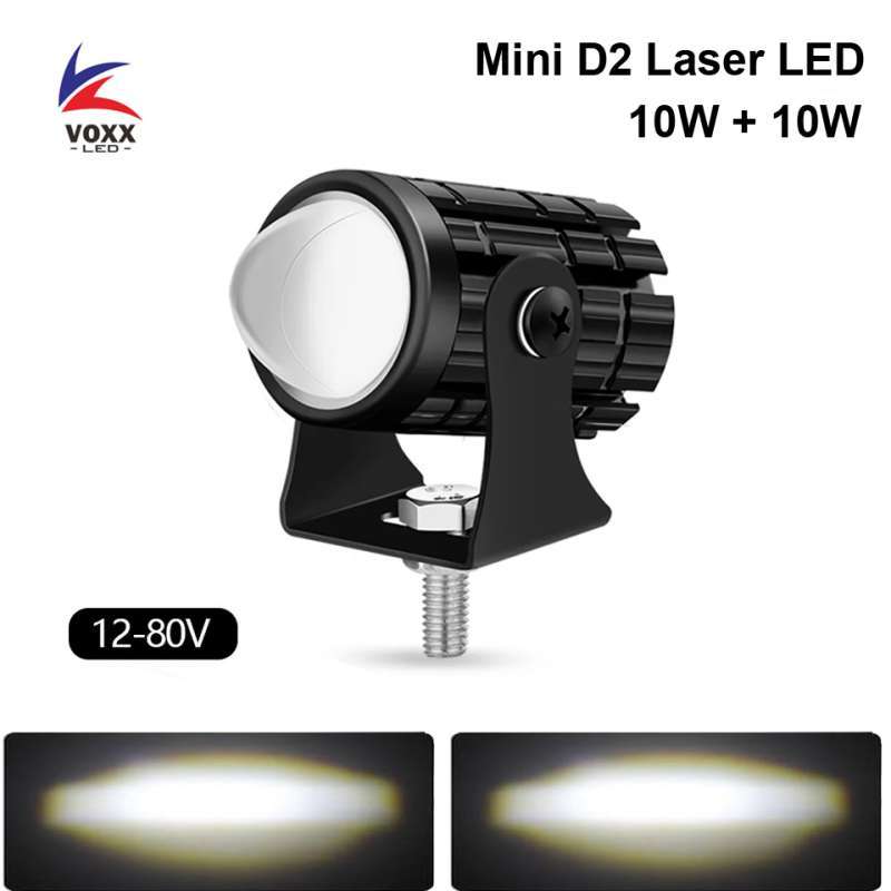 Promo Lampu Tembak Sorot Motor Led Laser Gun Mini D2 Jauh Dekat 2 Warna ...