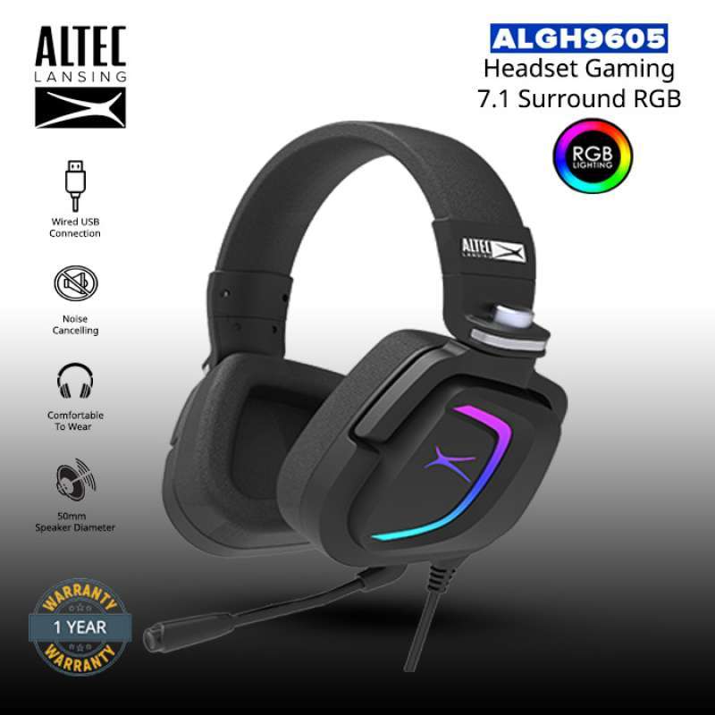 Promo Altec Lansing ALGH9605 USB 7.1 SURROUND Headset Headphone Gaming ...