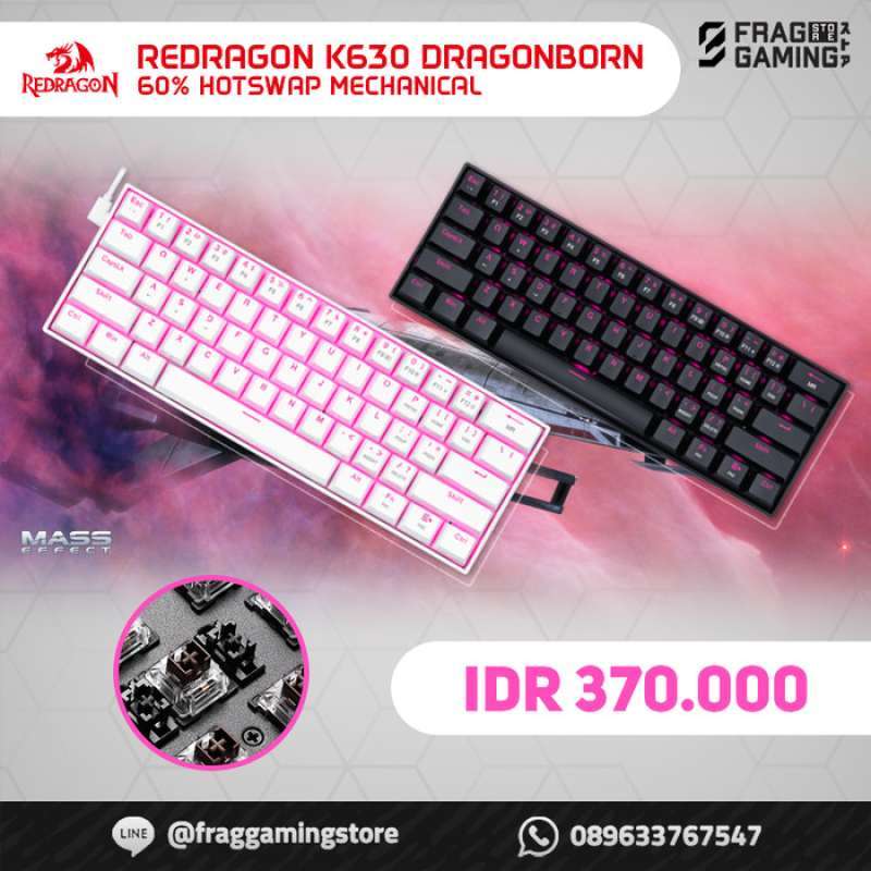 Jual Redragon / Reddragon K630 Mechanical Gaming Keyboard DRAGONBORN di Seller Farere store ...