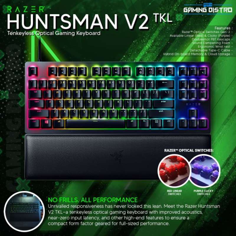 Jual Razer Huntsman V2 Optical Tenkeyless / Tkl Mechanical Keyboard Di ...