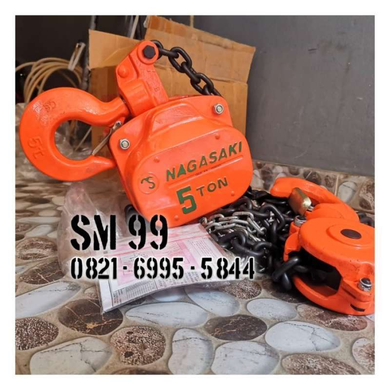 Promo nagasaki chain block 5 ton 5 meter / takel 5 ton japan Diskon 23% ...