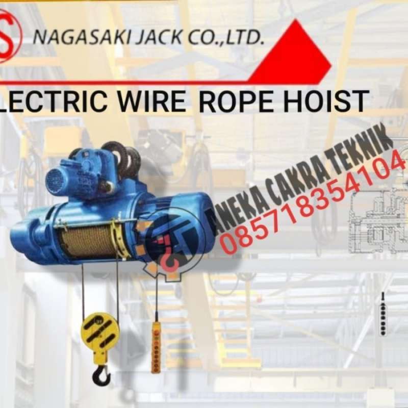 Promo Electric Wire Rope Hoist 2 Ton x 12 meter NAGASAKI JAPAN Diskon ...