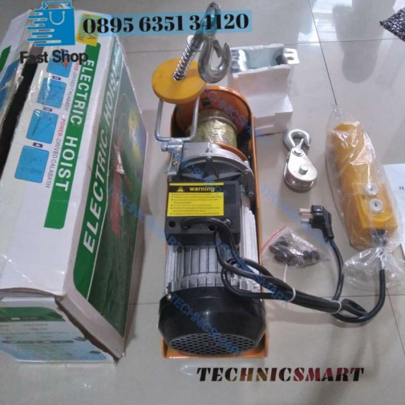 Promo Electric mini hoist 400 kg x 12 meter 220 volt elctric hoist weka ...