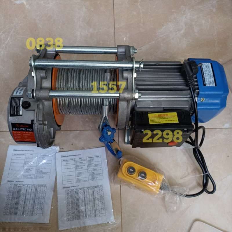 Promo Electric winch hoist 1,2 ton x 20 meter NAGASAKI ORIGINAL 1200kg ...