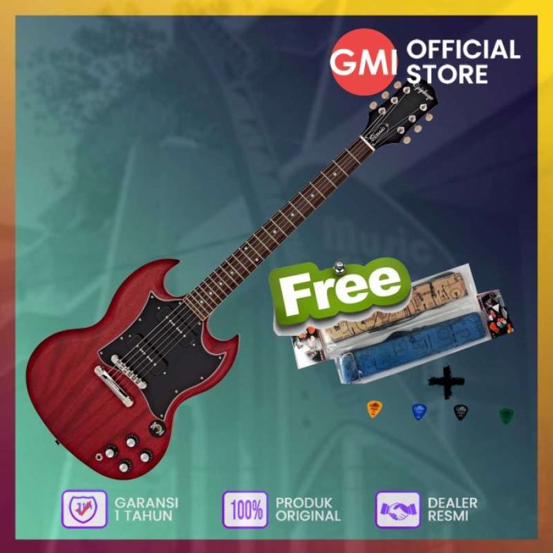Jual Epiphone Sg Classic Worn Cherry P90s Electric Guitar Di Seller