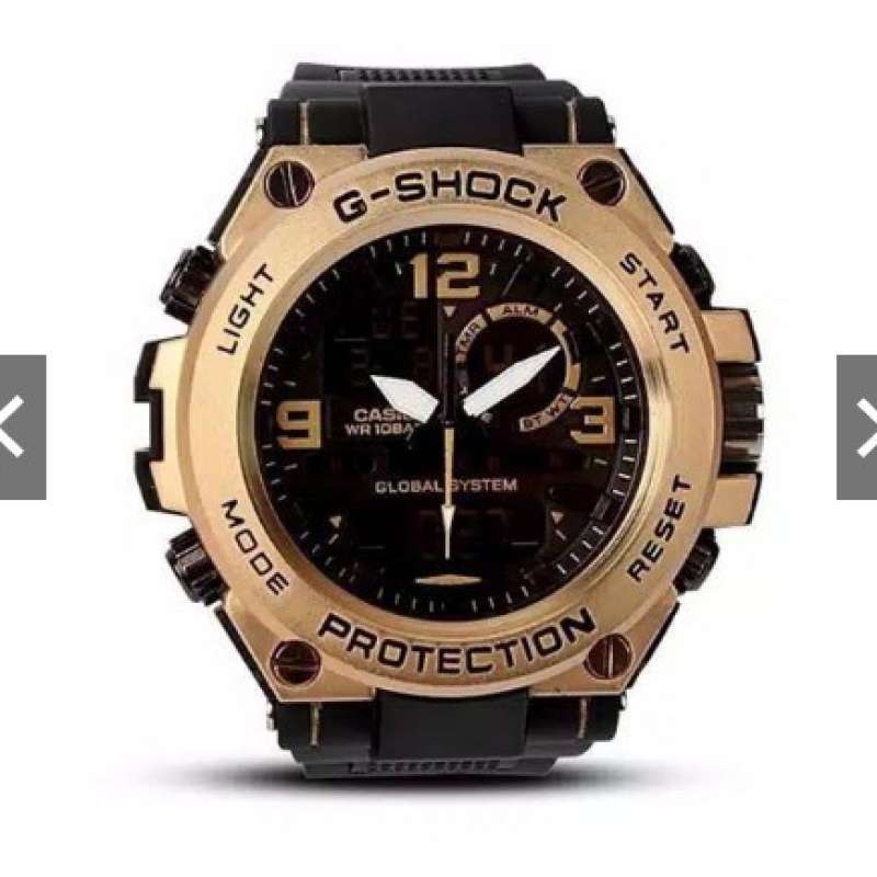 Promo Jam Tangan Pria Casio G-Shock Gst-8600 Ring Besi Dual Time Black ...