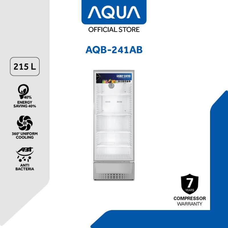 Promo Aqua Elektronik AQB-241AB Chest Freezer Double Low-E tempered glass,Anti Bacteria [239 L ...