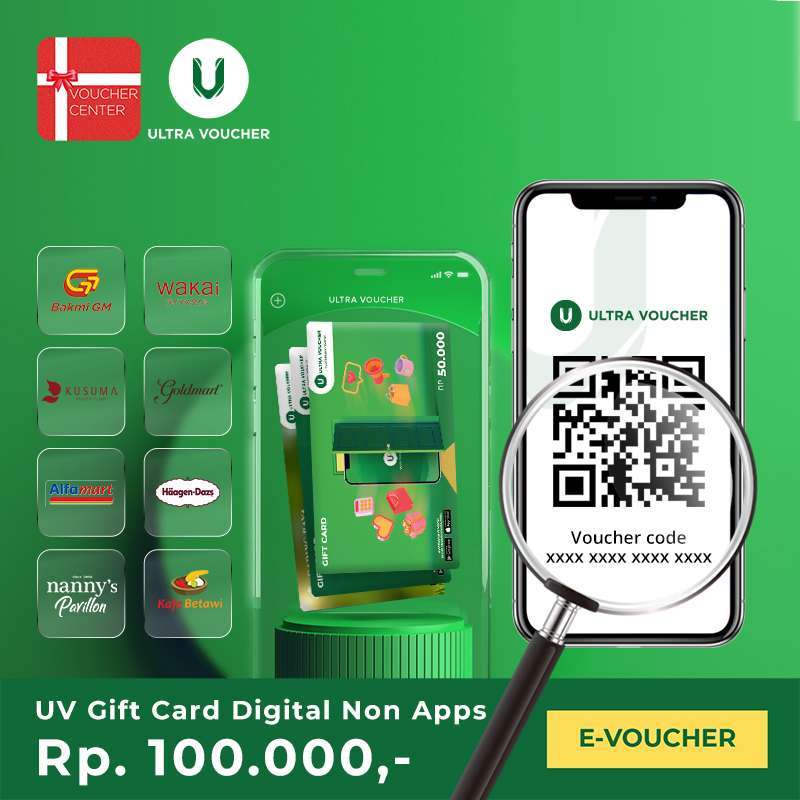 Promo Voucher Digital Uv Gift Card Digital Non Apps Rp.100.000 Diskon 5 ...
