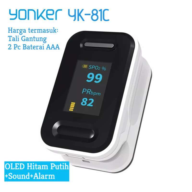 Promo Yonker Oximeter Pulse Fingertip Alat Pengukur Kadar Oksigen Layar Oled Diskon 17% Di ...
