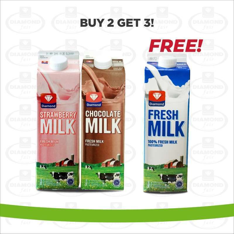 Jual DIAMOND MILK FRESH CHOCOLATE 946 ML & STRAWBERRY 946 ML, free ...
