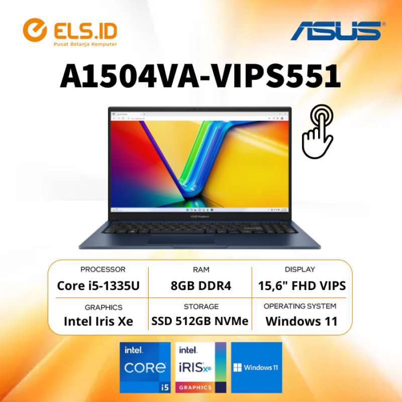 Jual Asus Vivobook 15 A1504va-vips551 I5 1335u 8gb Ssd 512gb 15.6 Fhd ...