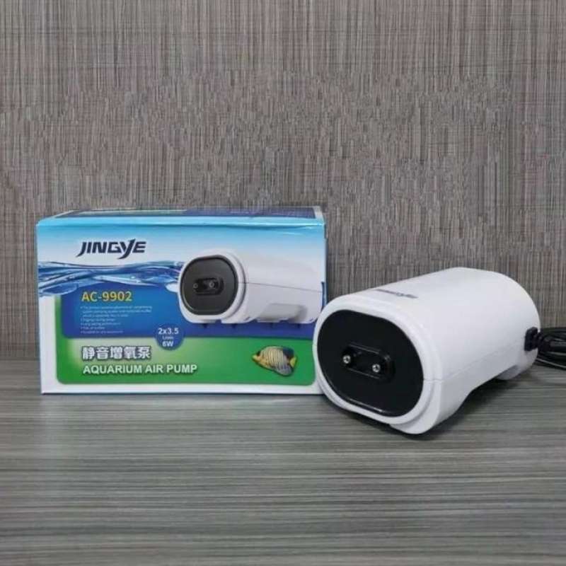 Jual Jingye Ac 9902 Air Pump Aerator Silent 2 Lubang Aquarium /Kolam Ac9902 di Seller DENTA PET ...