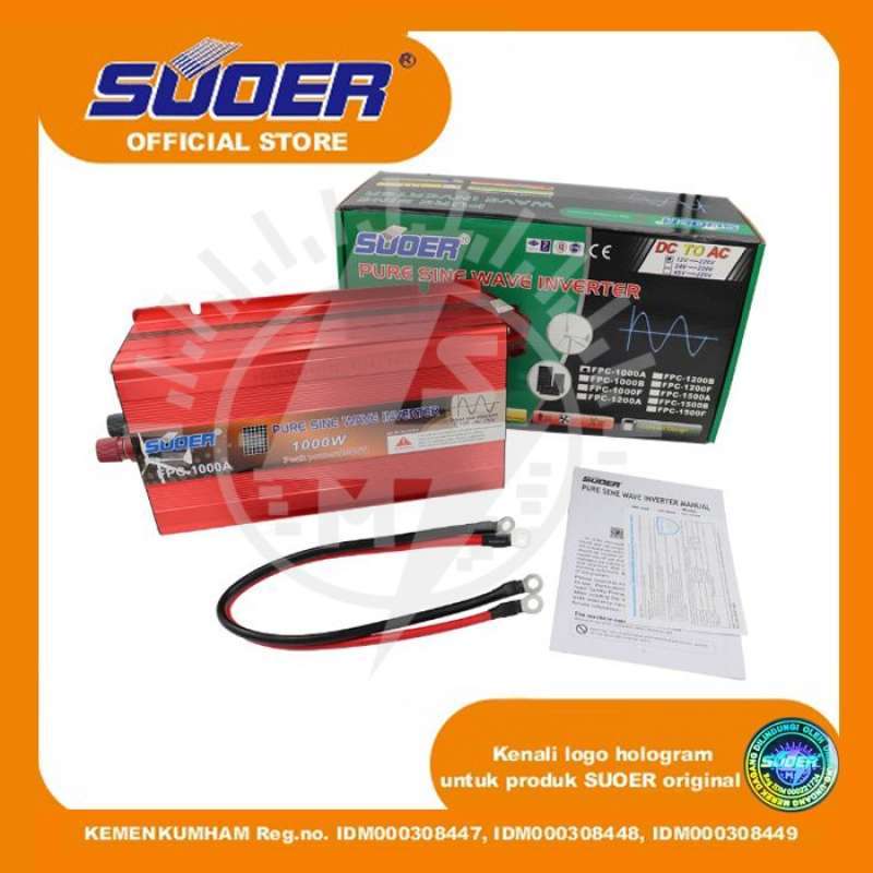 Promo Power Inverter Pure Sine Wave 1000 Watt 12 Volt FPC 1000 Suoer Diskon 9% di Seller Sentral ...