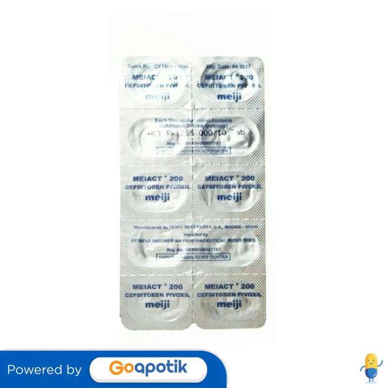 Jual MEIACT 200 MG BLISTER 10 TABLET di Seller Apotek Melawai 18 ...