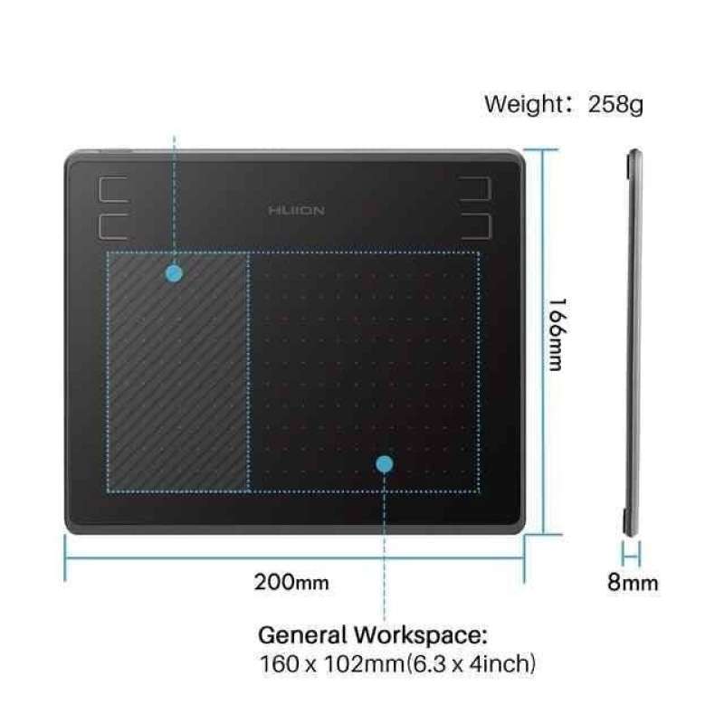 Promo Huion Hs64 / Hst640 Graphic Drawing Pen Tablet Android Pc Alt ...