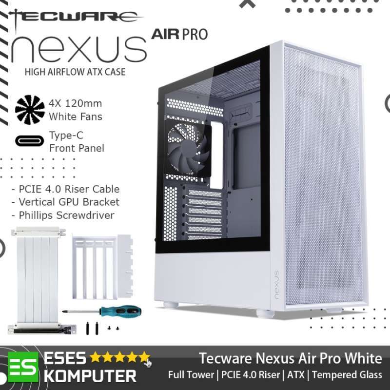 Jual Case Tecware Nexus Air Pro | Vertical GPU PCIe 4.0 | ATX | 4X Fan ...