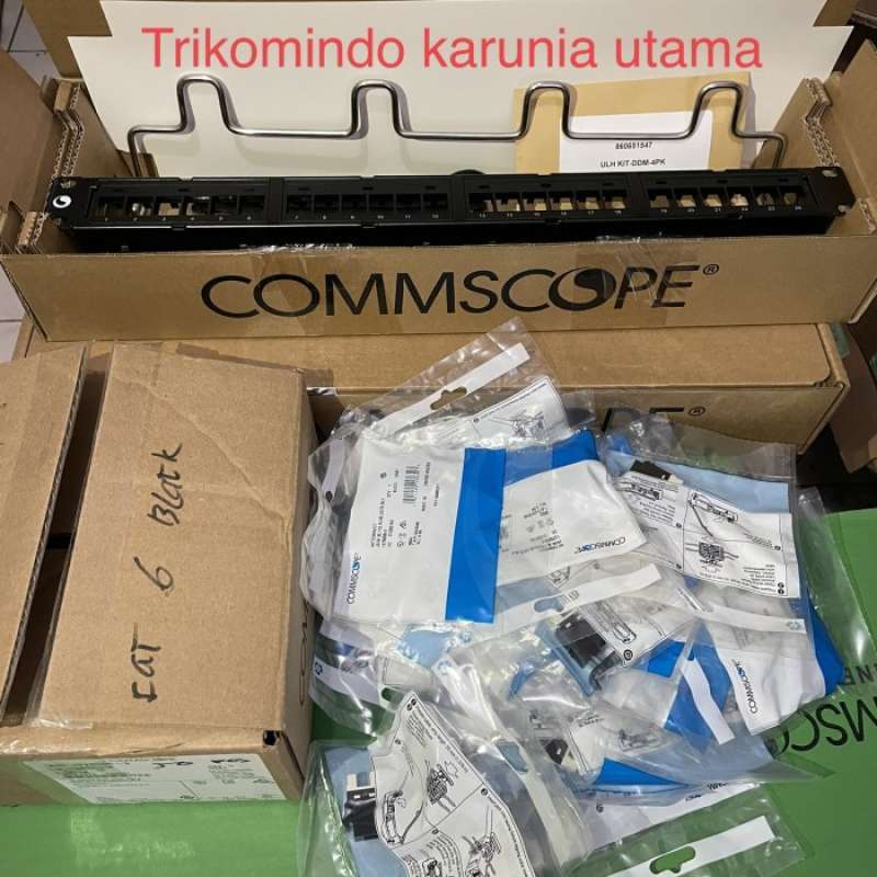Promo Amp Commscope Patch Panel 24 Port Cat6 Module Hitam Dijamin 100% ...