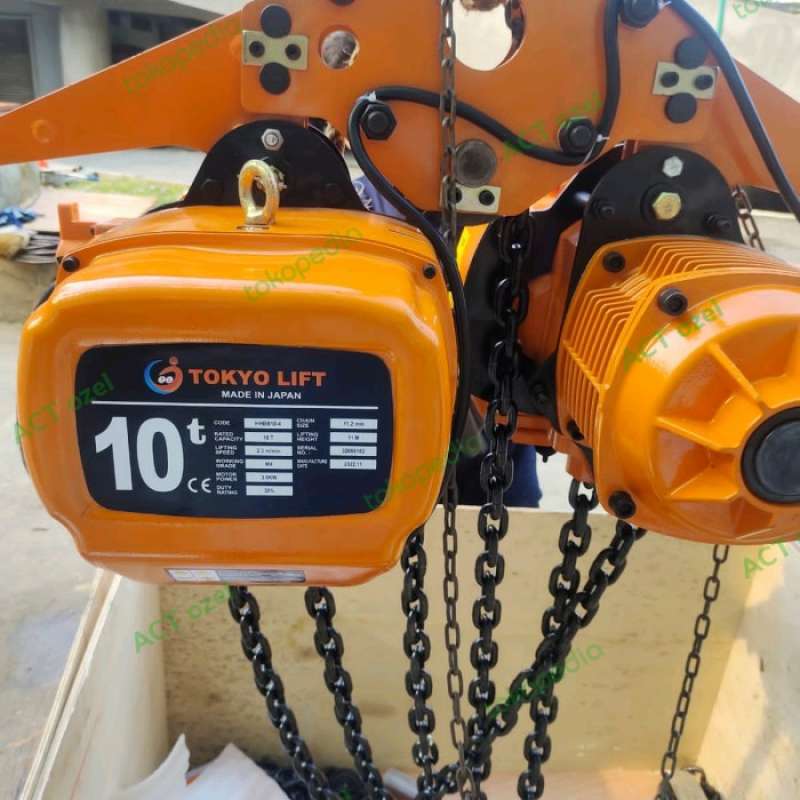 Promo electric chain hoist 10 ton x 6 meter 380 Volt tokyo lif japan ...