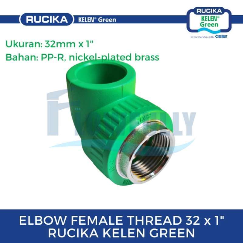 Jual Elbow Female Thread 32 X 1 Ppr Rucika Green Wavin Tigris Faucet ...