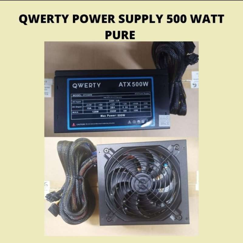 Promo Power Supply Qwerty 500 Watt 80+ Bronze Atx 18 Awg Cable Non ...