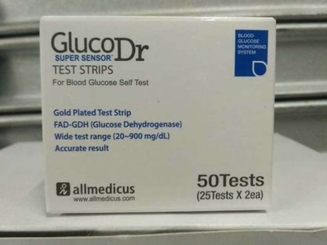 Promo Test Strip Gula Darah Gluco Dr Super Sensor Diskon 17% Di Seller ...