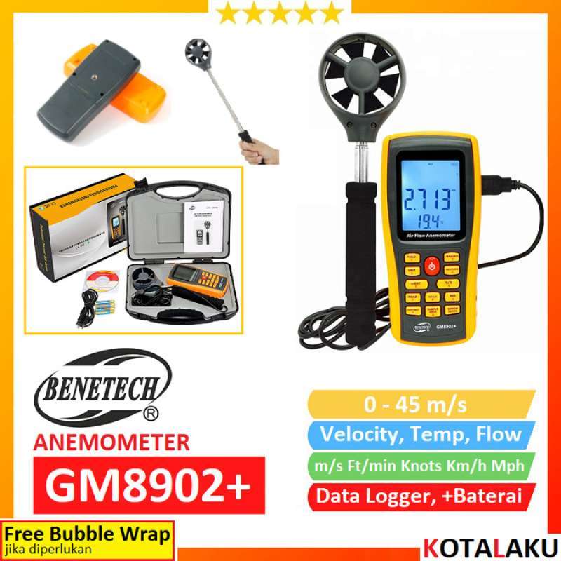 Promo Tachometer Moisture Meter Anemometer Digital Uni T Ut373 Ut377A Ut363S - GM8902+ AJ288 ...