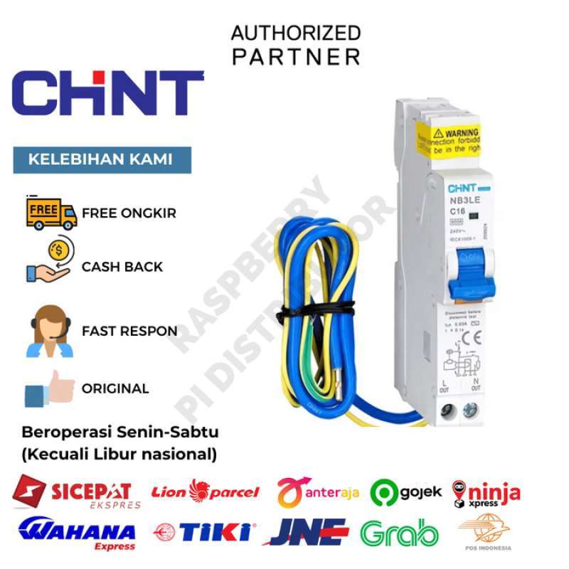 Promo Chint NB3LE Slim RCBO 1P + N 25A 30mA 6kA ( MCB + ELCB ...
