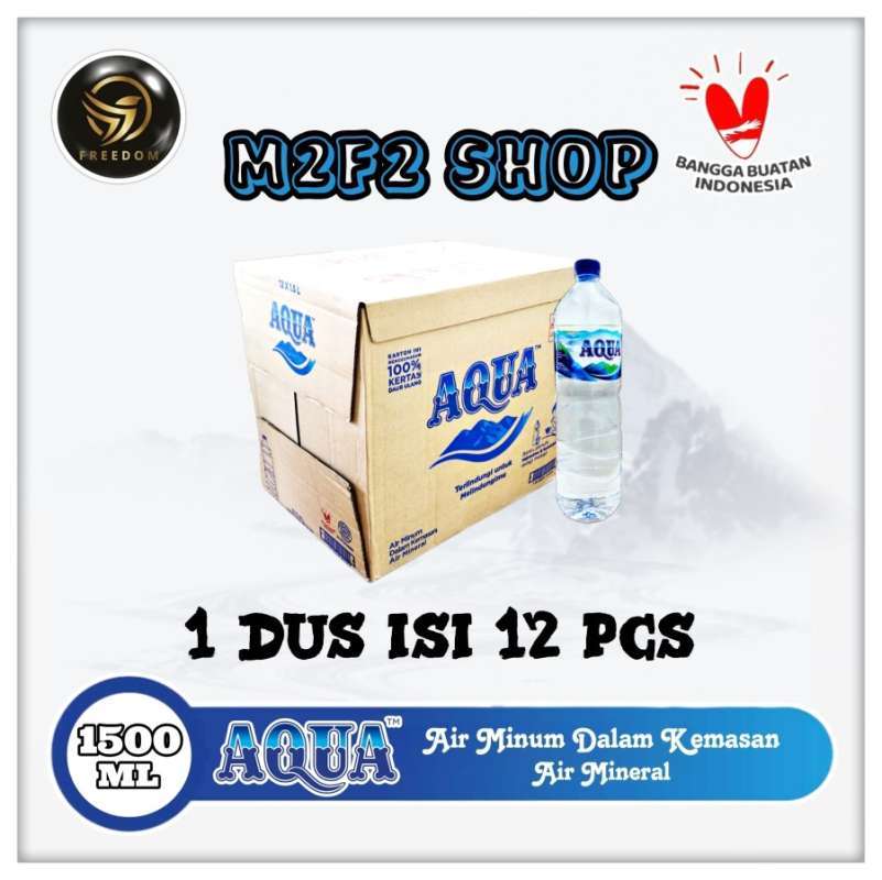 Promo Air Mineral Aqua Botol Besar - 1500 Ml | 1,5 Ltr (kemasan Karton ...