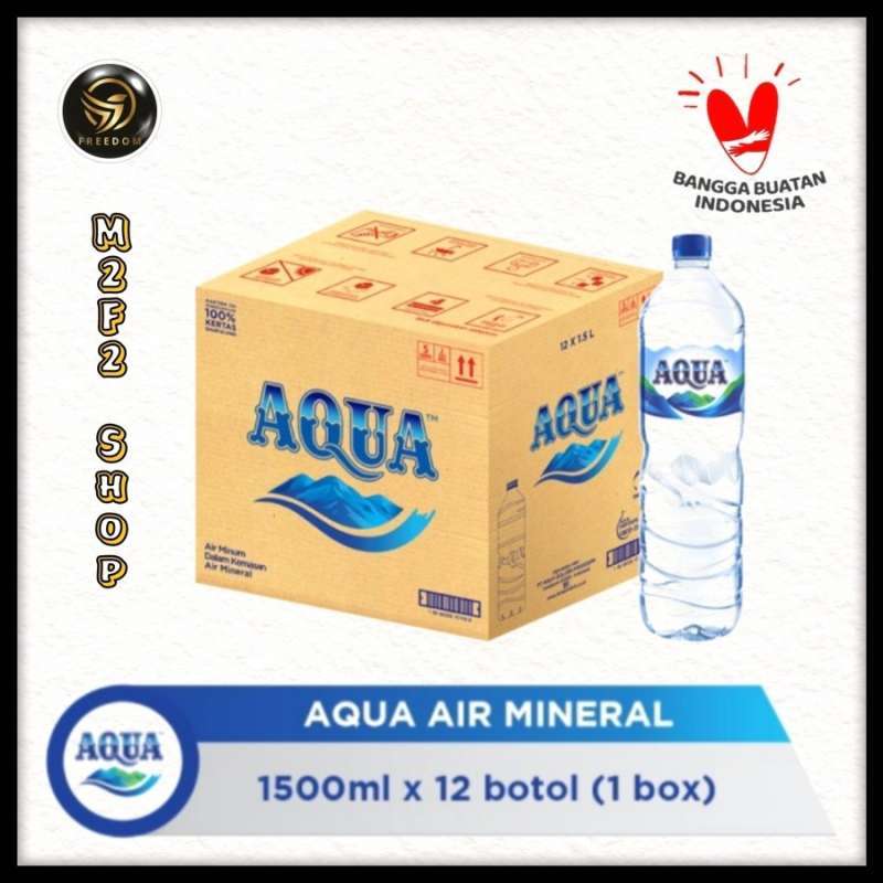 Promo Air Mineral Aqua Botol Besar - 1500 Ml | 1,5 Ltr (kemasan Karton ...
