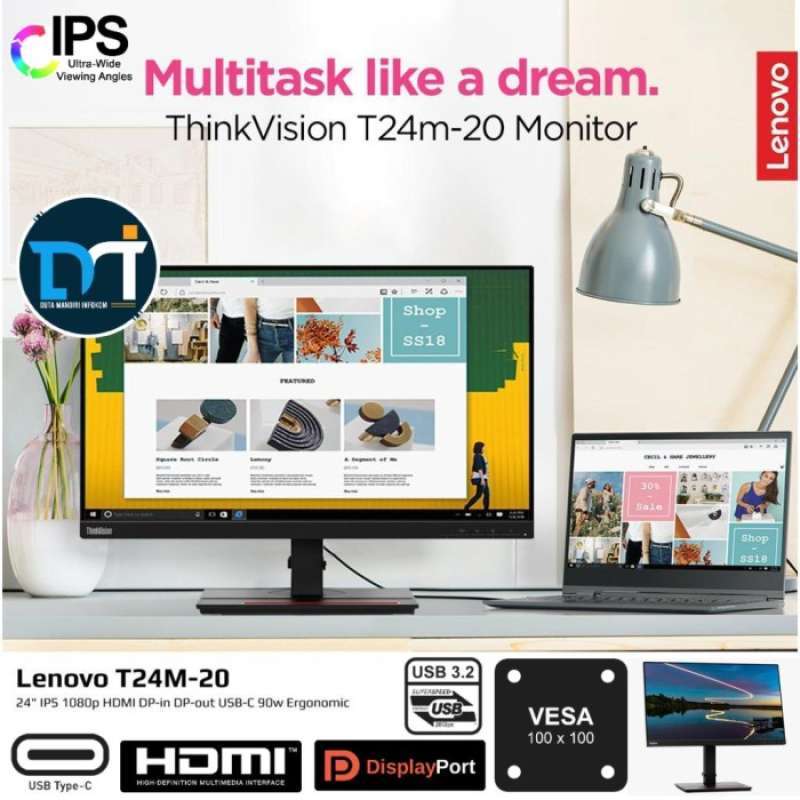 Jual Lenovo Thinkvision T24 20 Original Murah - Harga Diskon Juli 2024 ...