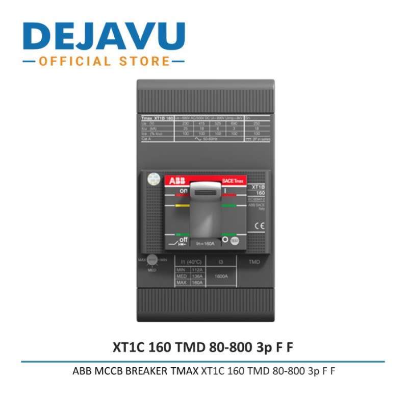Jual ABB MCCB 3P 25KA TMD-80 BREAKER TMAX XT1C 160 TMD 80-800 3p F F di ...