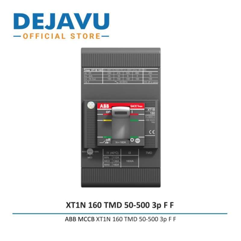 Jual ABB MCCB 3P 36KA BREAKER TMAX XT1N 160 TMD 50-500 3p F F di Seller ...