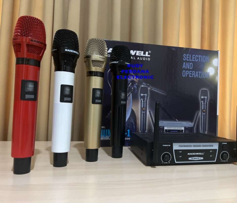 Promo MICROPHONE WIRELESS MIC TANPA KABEL DYNAMIC HARDWELL NUMBER-1 ...