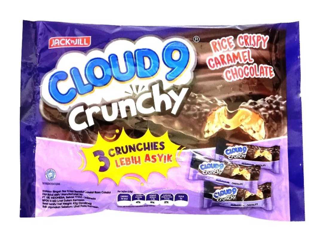 Jual Wafer Jack N Jill Cloud 9 Crunchy Rice Crispy 42gr Caramel ...