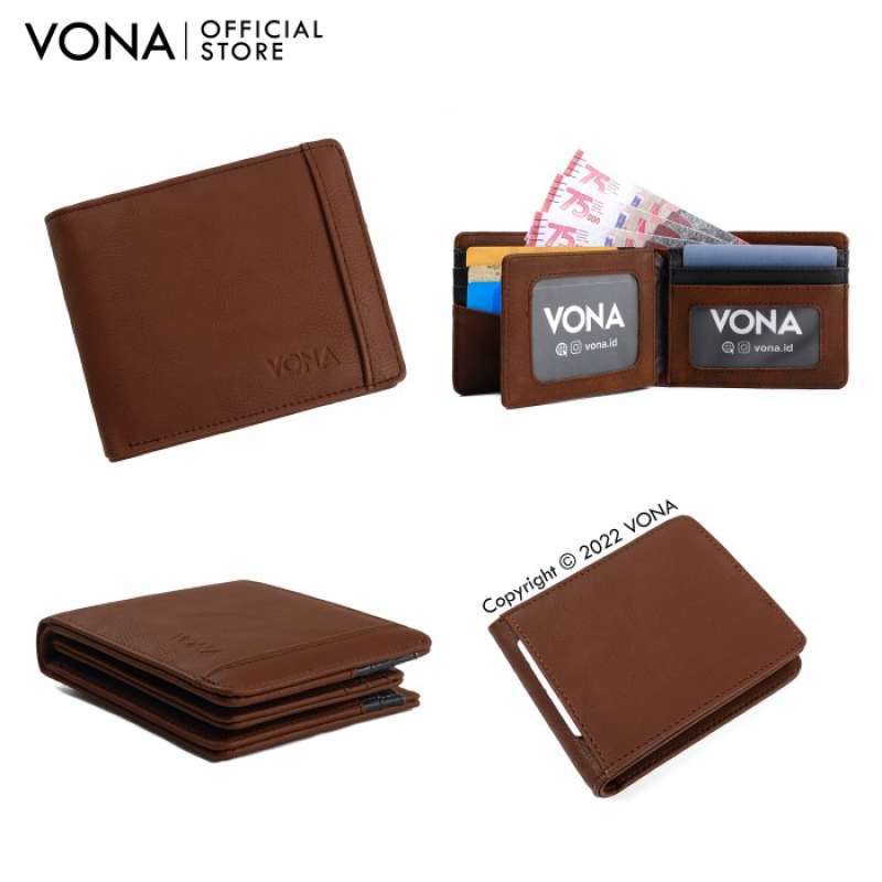 Jual Vona Dompet Pria Kulit Premium Lipat Tiga - Lucca - Hitam Di ...