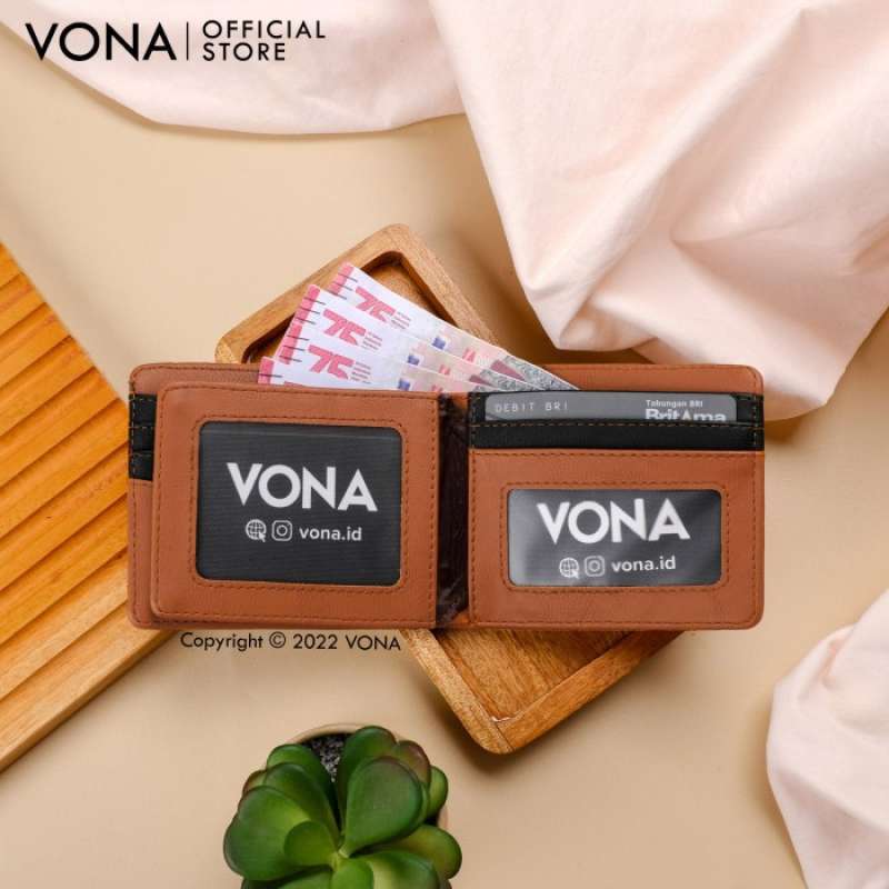 Jual Vona Dompet Pria Kulit Premium Lipat Tiga - Lucca - Hitam Di ...