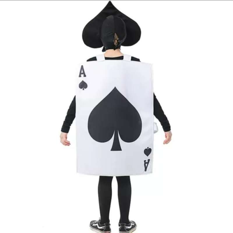 Jual Ace Of Spades Costume Playing Card Costume Alice Wonderland ...