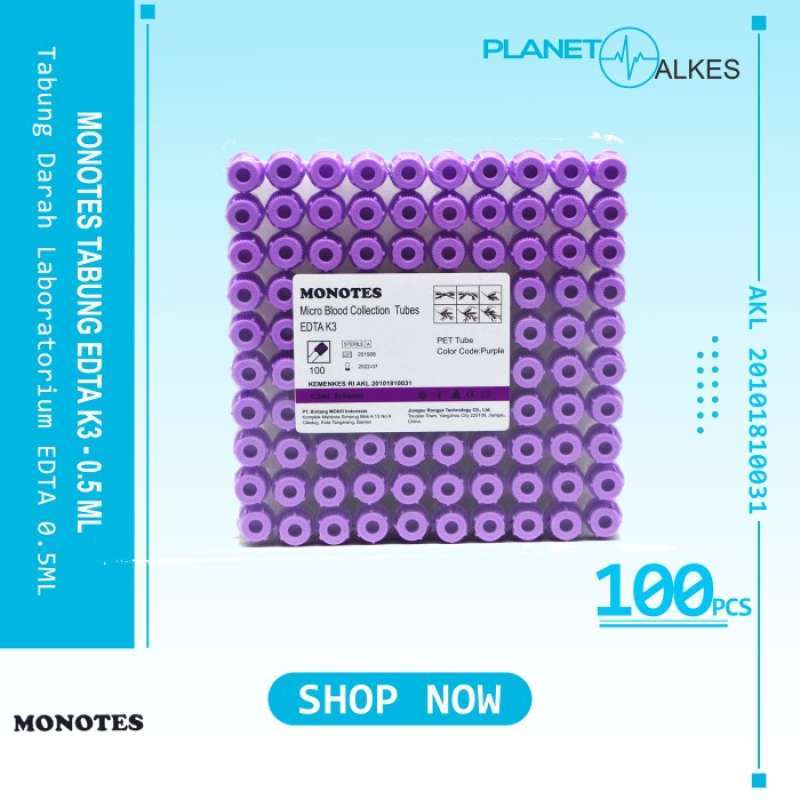 Promo Edta K3 Micro Blood Collection Tube Monotes / Tabung Darah Mikro ...