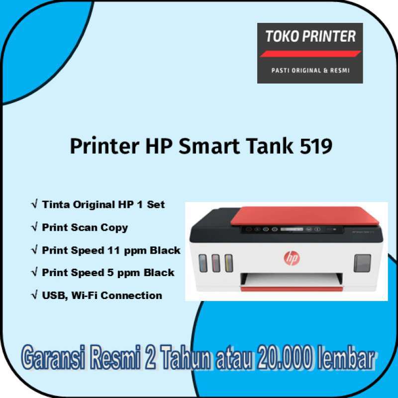 Jual Printer HP Smart Tank 519 Print Scan Copy Wifi - Tinta Original di ...