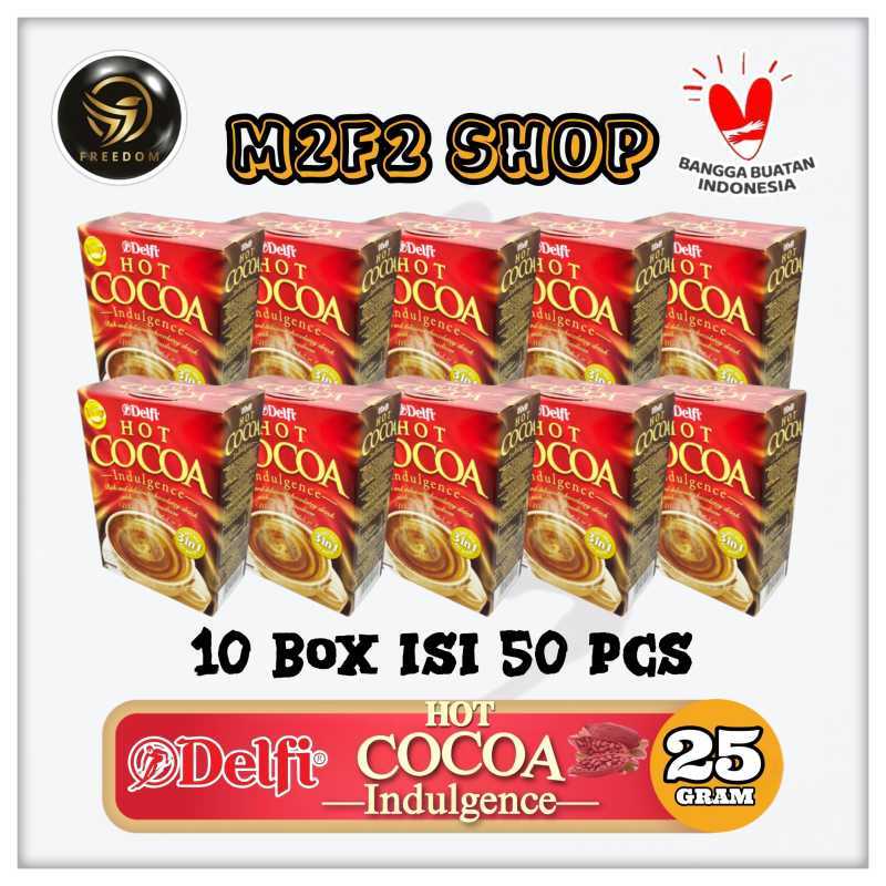 Promo Delfi Hot Cocoa Indulgence 3in1 | Bubuk Kakao Sachet MT - 25 gr (Kemasan 10 Box) Diskon 18 ...