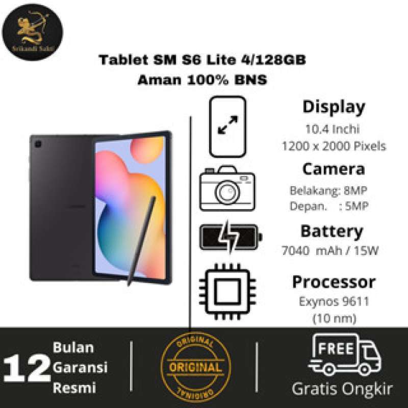 Jual Samsung TAB S6 Lite Ram 4/128GB Garansi Resmi di Seller SRIKANDI PHONESHOP - Dalung, Kab ...