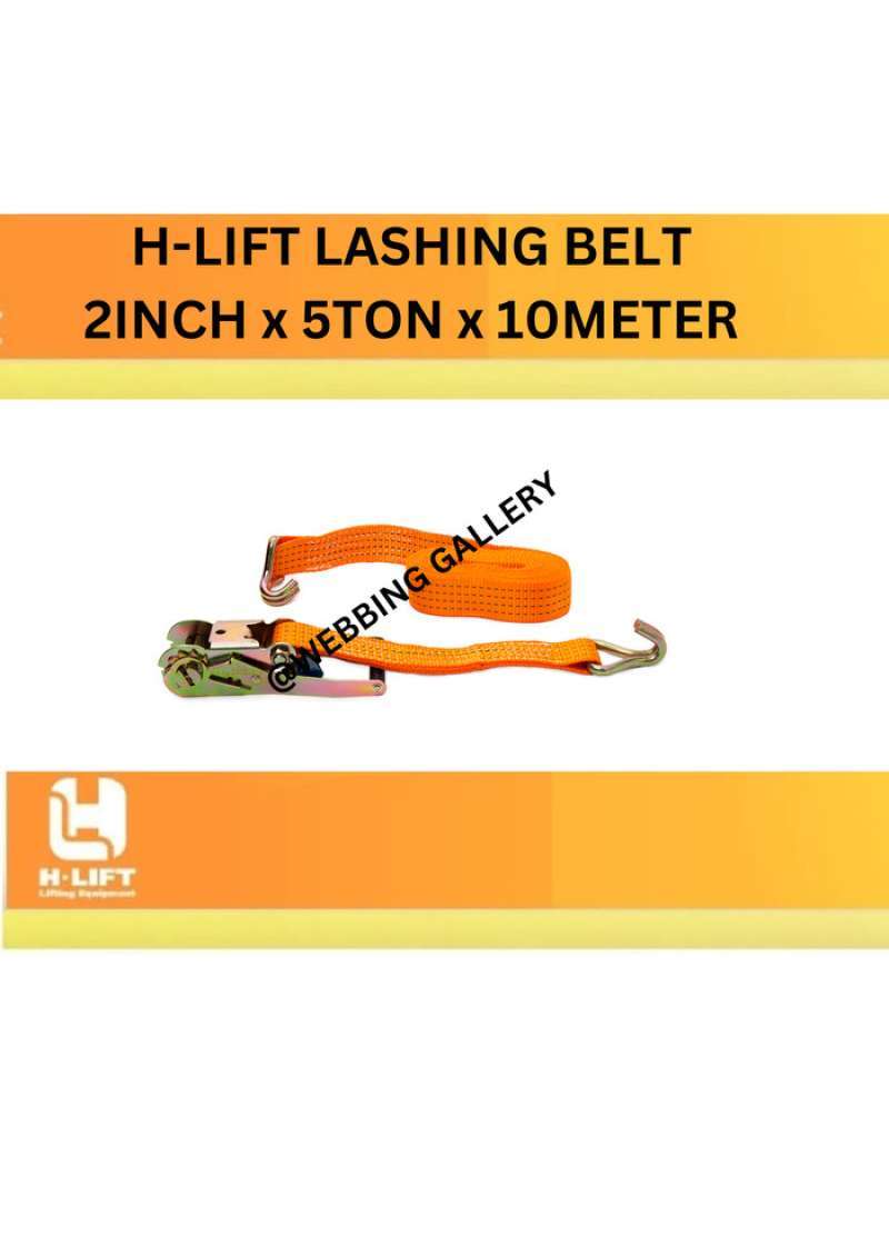 Promo H-lift Lashing Belt 2” X 5 Ton X 10 Meter - Ratchet Tie Down ...