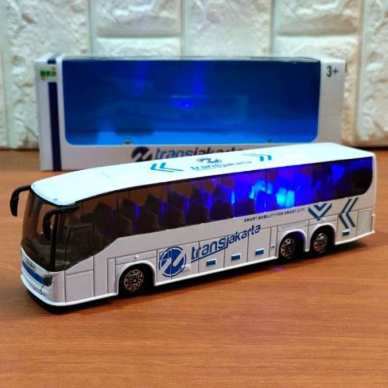 Promo Mainan Bus Trans Jakarta Diecast Bus Transjakarta Metal 8070-30 ...