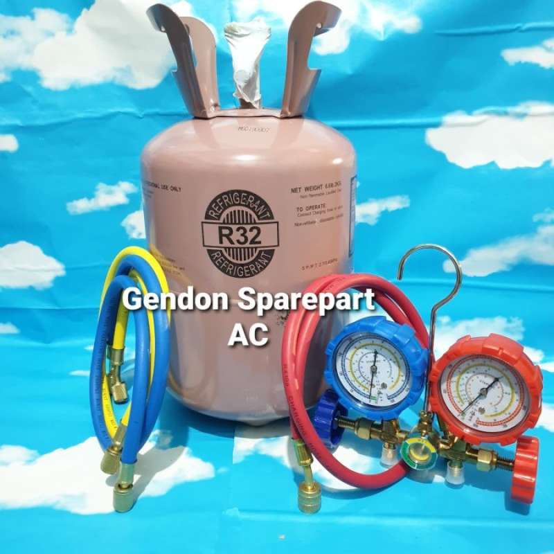 Jual Paket Isi Freon Ac Sendiri R32 Isi 3kg Tabung Kecil Double ...