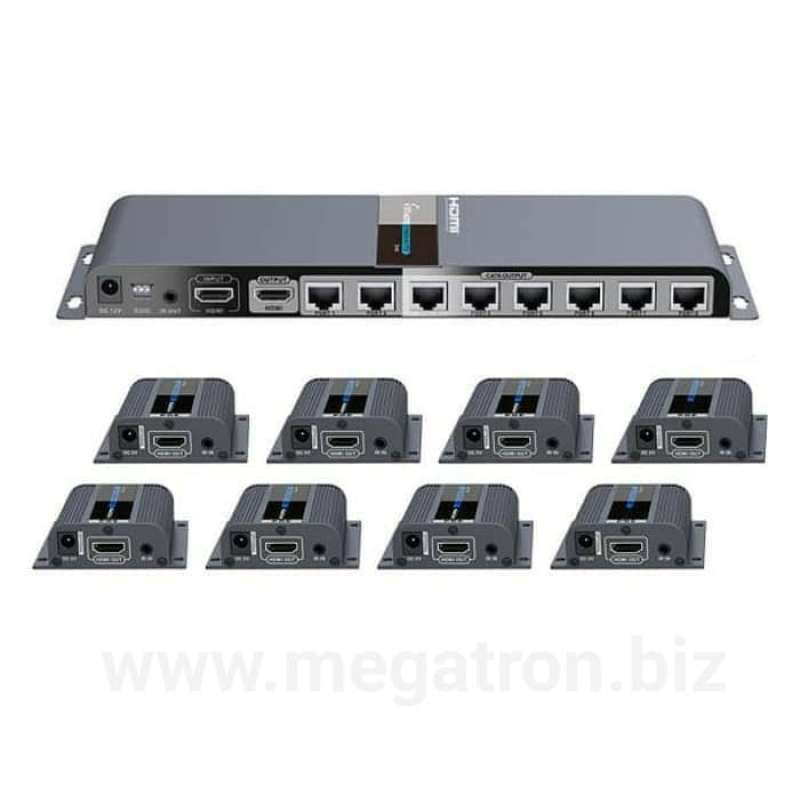 Promo Hdmi Extender Via Utp Cable (8 Port + Ir Remote Extender) Diskon ...