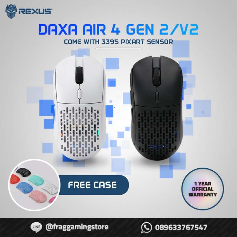 Promo Rexus Daxa Air 4 / Daxa Air Iv Wireless Gaming Mouse - 3370/2 ...